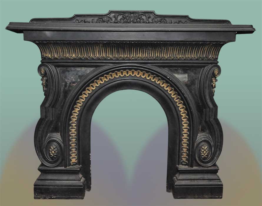 Arched Metal Half Mantel - Wooden Nickel Antiques